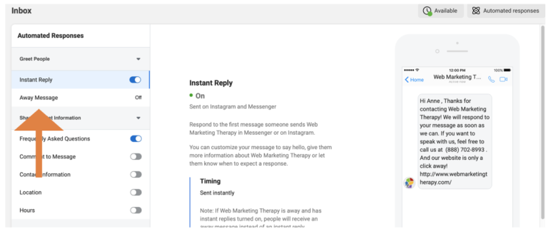 How to Set Up a Facebook Messenger Auto Reply Response